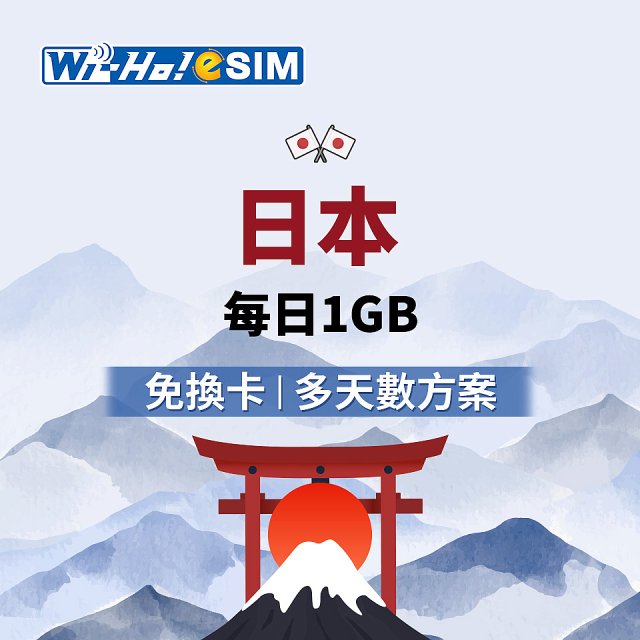 Wi-Ho! eSIM日本每日1GB - 486團購網