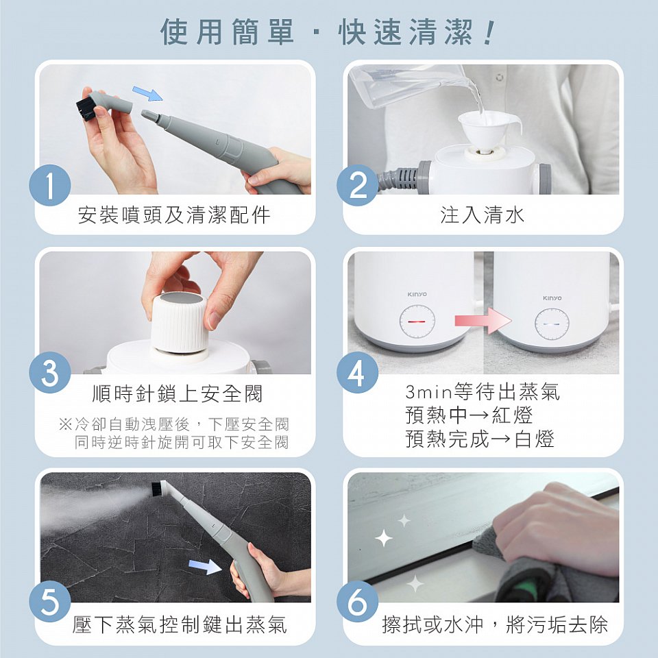 【KINYO】多功能蒸氣清潔機 (SC-930) - 486團購網